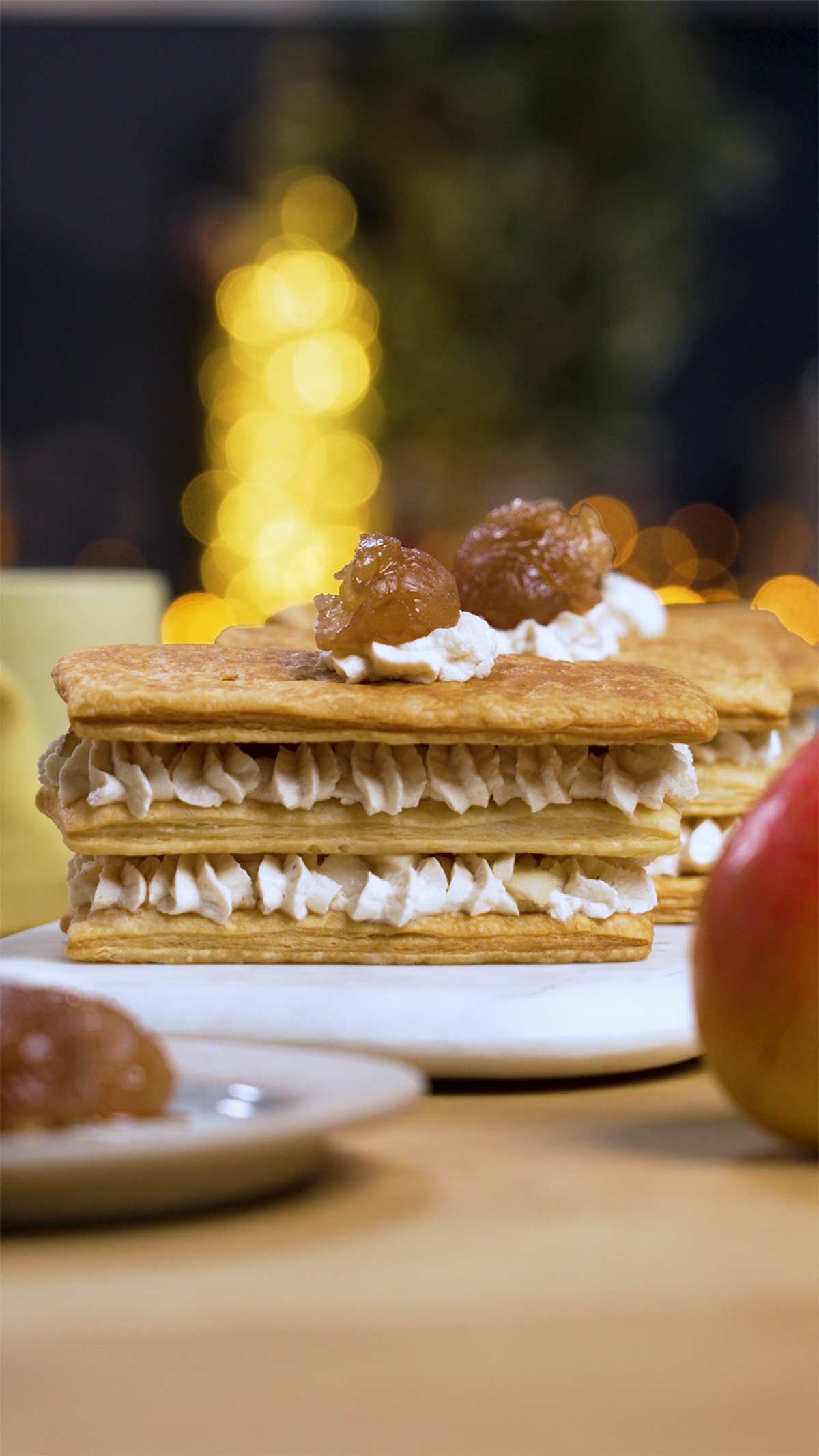 Napoleon with chestnut cream and pears | Taste France Magazine