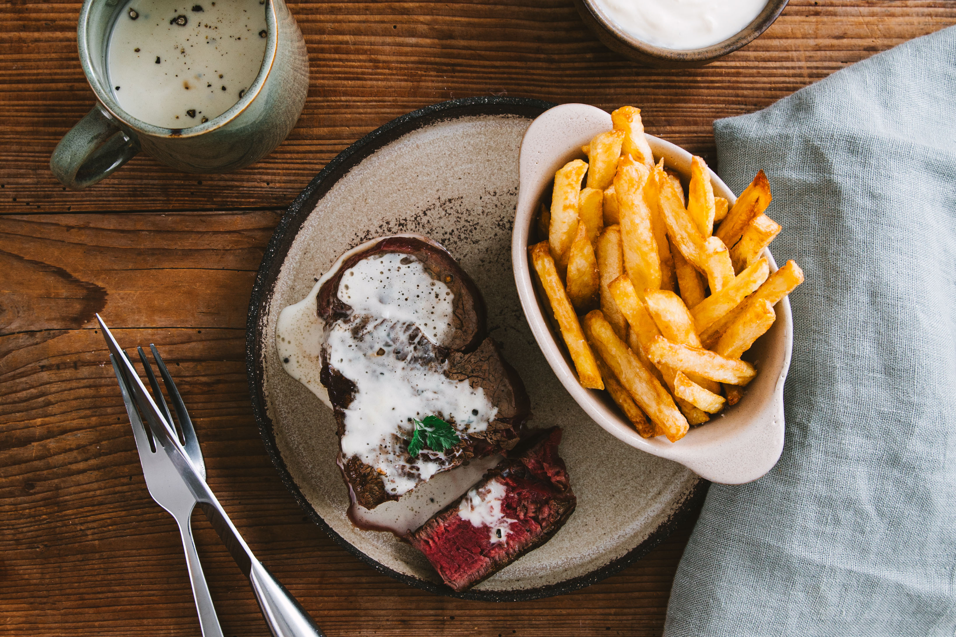 Steak Frites with Roquefort sauce | Taste France Magazine